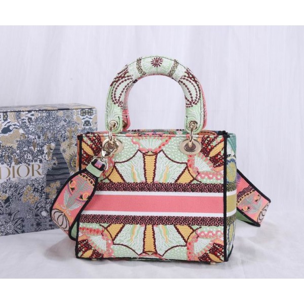 Replica Dior Lady D-Lite Multicolor Dior In Lights Embroidery, Fake ...